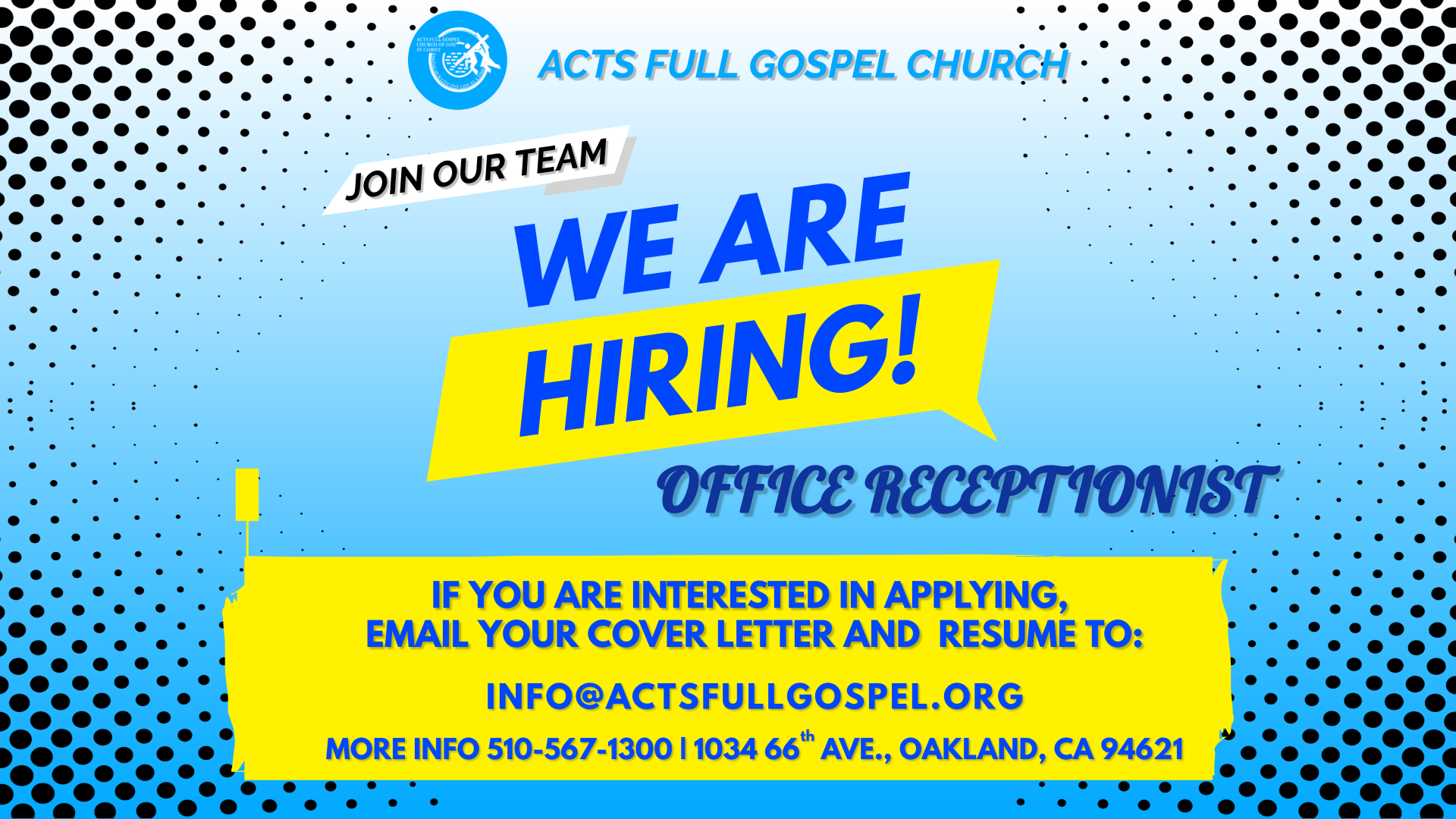 Acts Full Gospel Church| Get Connected | Oakland, CA | Acts Full Gospel ...